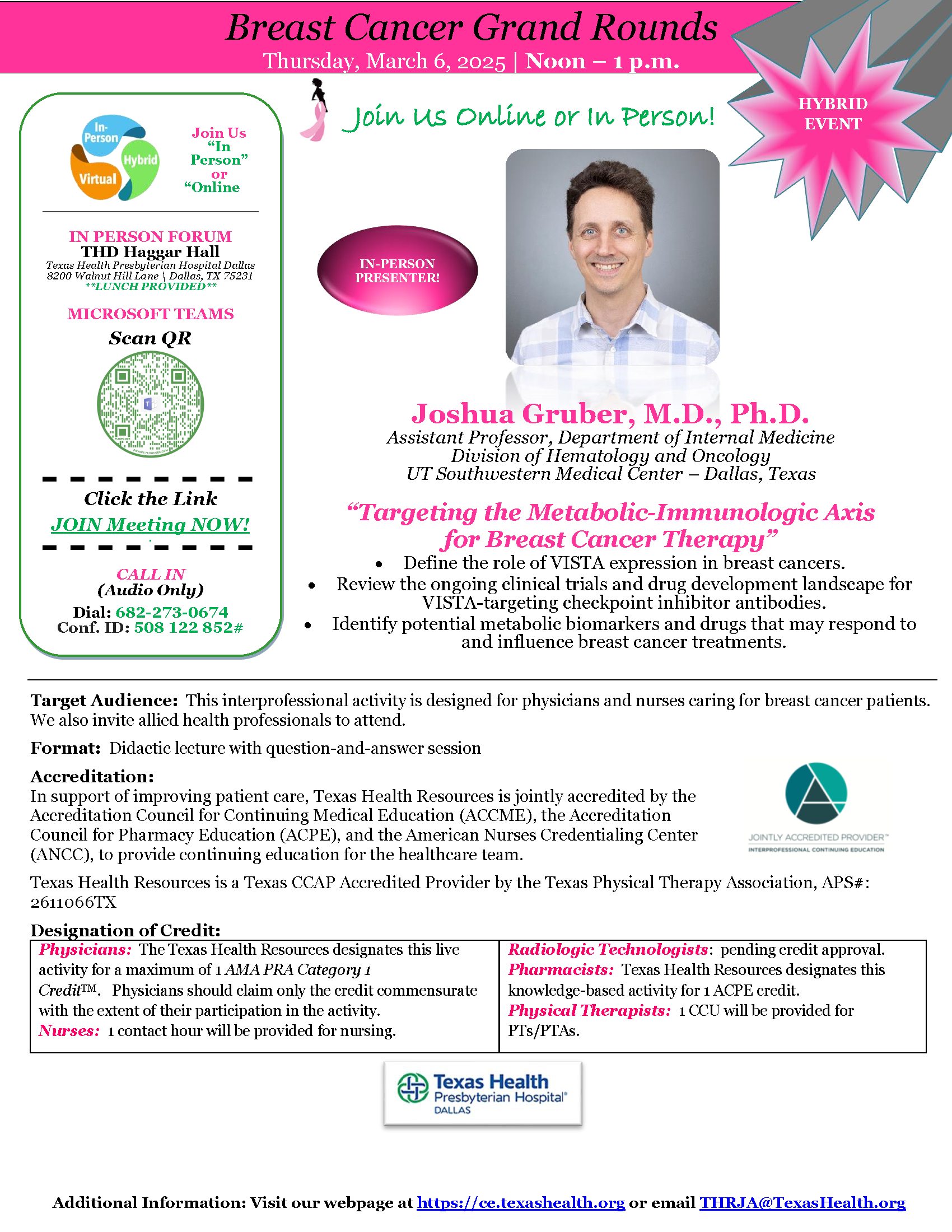 THD Breast Cancer Grand Rounds - Targeting the Metabolic - Immunologic Axis for Breast Cancer ...
